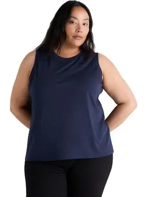 Quince Cotton Modal Muscle Tank Top - Navy