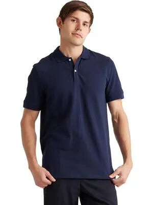 Quince Pique Polo - Navy