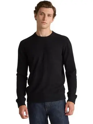 Quince Mongolian Cashmere Sweatshirt - Black