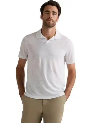 Quince Men's 100% European Linen Jersey Polo White