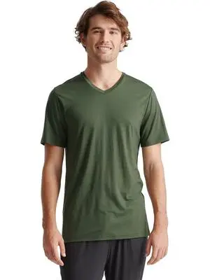 Quince 100% Merino Wool All-season V-neck Base Layer T-shirt - Green
