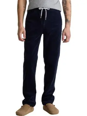 Quince Organic Stretch Corduroy Drawstring Trousers Deep Navy