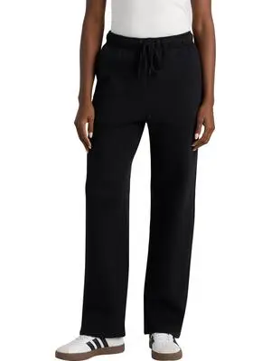 Quince Quince Everyday Fleece Straight Leg Sweatpants Black