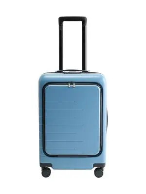 Quince QUINCE Front Pocket Carry-On Hard Shell Suitcase Blue