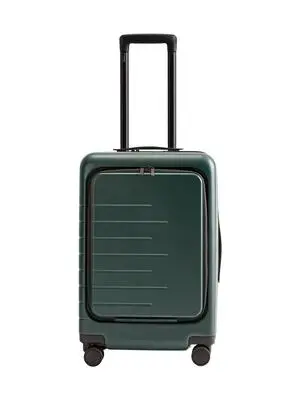 Quince QUINCE Front Pocket Carry-On Hard Shell Suitcase Dark Green