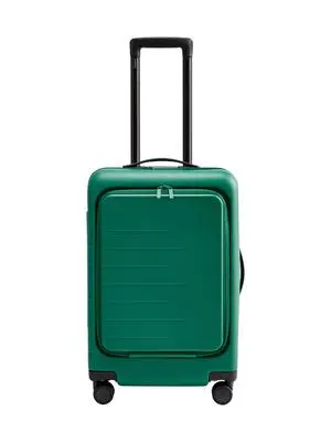 Quince QUINCE Front Pocket Carry-On Hard Shell Suitcase Emerald Jungle