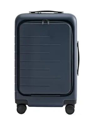 Quince Front Pocket Carry-On Hardshell Suitcase Navy
