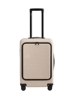 Quince QUINCE Front Pocket Carry-On Hard Shell Suitcase Tan