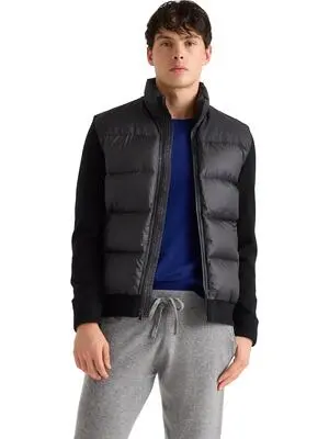 Quince Mixed Media Down And Cashmere Jacket - Black