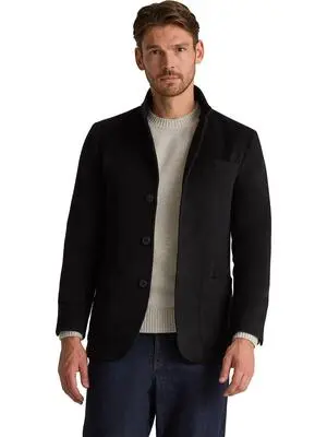 Quince Cashmere Stand Collar Blazer - Black