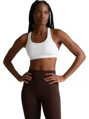 Quince Power-up Twist Sports Bra - Classic White
