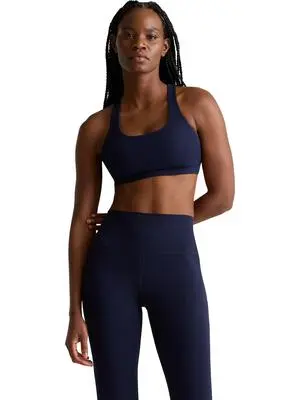 Quince Power-up Twist Sports Bra - Deep Navy
