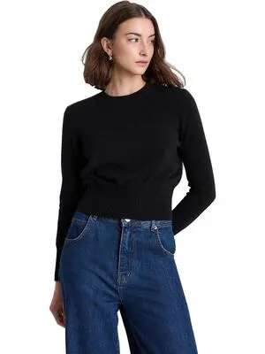 QUINCE Mongolian Cashmere Shrunken Crewneck Sweater