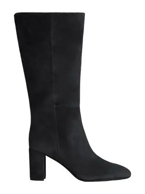 Quince QUINCE Suede Block Heel Boots Black