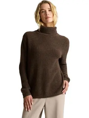 QUINCE Mongolian Cashmere Fisherman Turtleneck Sweater