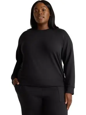 Quince Supersoft Fleece Crew - Black