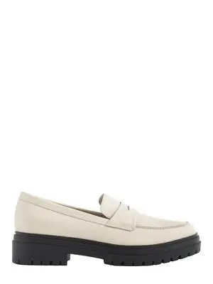 Quince Italian Leather Lug Sole Loafer - Bone