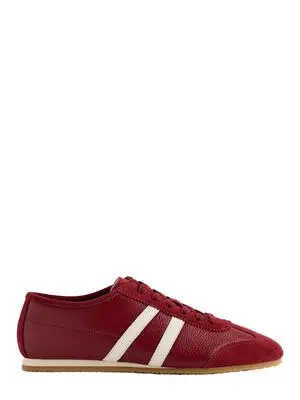 Quince Italian Leather & Suede Sneakers - Garnet