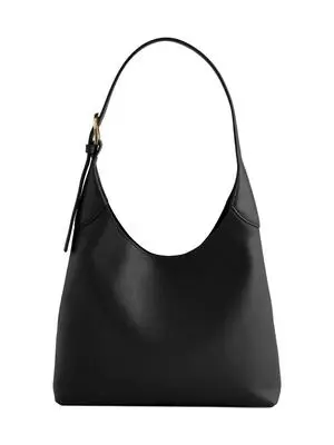 Quince Full-grain Leather Shoulder Bag - Black