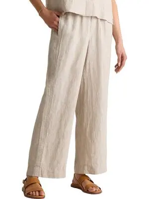 Quince European Linen Wide Leg Pants Flax