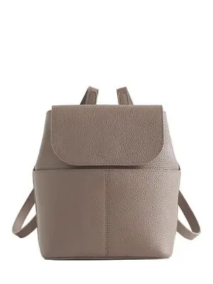 Quince Italian Leather Small Backpack - Mink