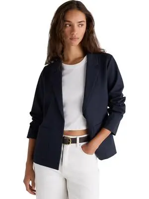 Quince Ultra-Stretch Ponte Open Blazer Navy