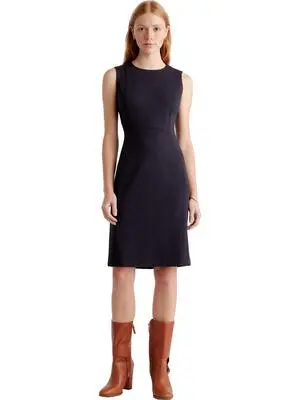 Quince Quince Ultra-Stretch Ponte Sleeveless Dress Navy