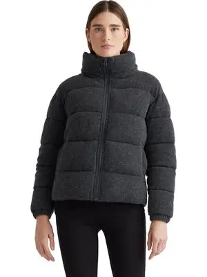 Quince Cashmere Puffer Jacket - Charcoal