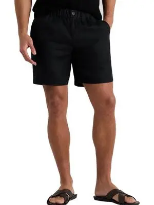 Quince 100% European Linen 7" Shorts - Black