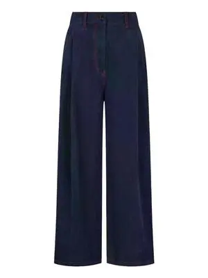 STUDIO TOMBOY Elasticated Waist Wide Leg Jeans - Blue