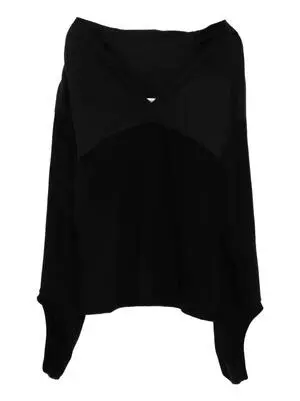 Undercover Panelled V-neck T-shirt - Black