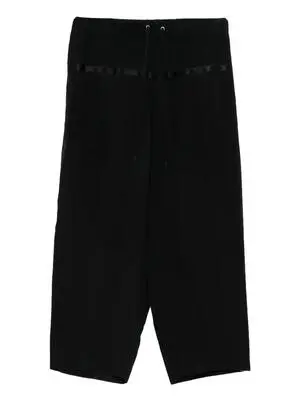 Undercover Ribbon Cropped Trousers - Black