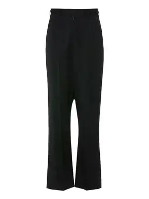 MAISON MARGIELA Belt-loops Virgin Wool Trousers - Black