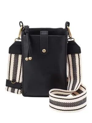 Hobo Cass Leather Phone Crossbody Bag - Black