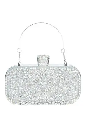 LAUREN LORRAINE Lauren Lorraine Sofie Embellished Clutch Silver