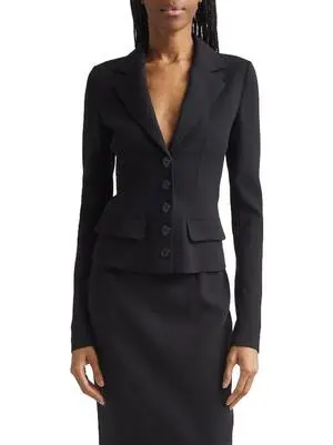 Dolce & Gabbana Tailored Stretch Wool Jacket - Nero