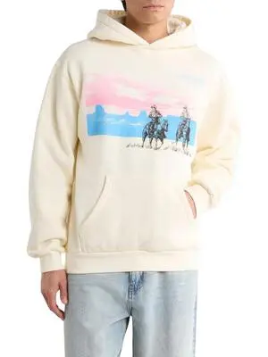 ONE OF THESE DAYS Drifting Fleece Graphic Hoodie - Bone
