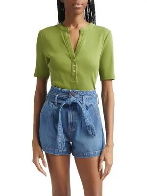 Veronica Beard Reubian Henley T-shirt - Cactus