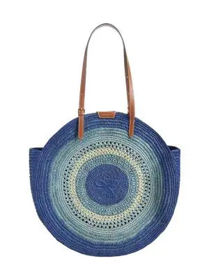 ANYA HINDMARCH Bow Round Raffia Tote - Monday