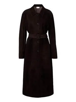 THE ROW Kendra Suede Coat - Brown
