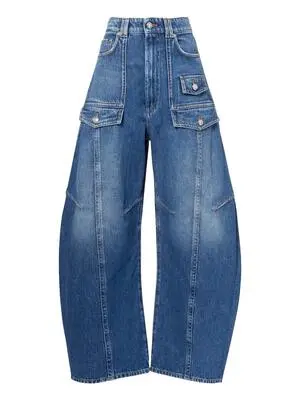 Sportmax Violino Barrel-leg Jeans - Blue