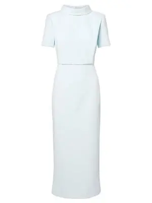 Roland Mouret Crepe Midi Dress - Blue