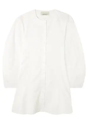 LIBEROWE Cotton-poplin Mini Shirt Dress - White