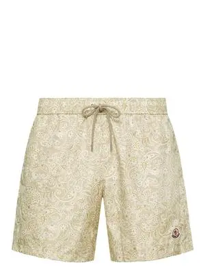 Moncler Paisley Print Swim Shorts - Beige