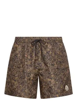 Moncler Paisley Print Swim Shorts - Blue