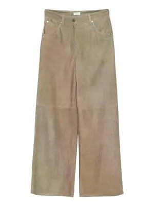 Brunello Cucinelli Panelled Leather Trousers - Neutrals