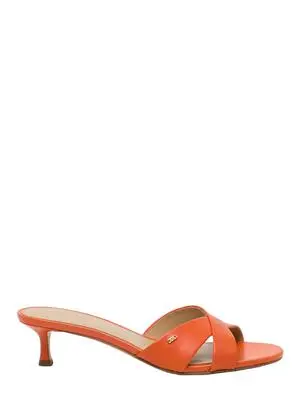 Michael Kors 30mm Logo-patched Crossover Sandals - Orange