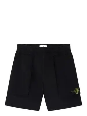 Stone Island Cotton Shorts - Black