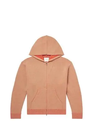 THE ELDER STATESMAN Canyon Cashmere Zip-up Hoodie - Orange