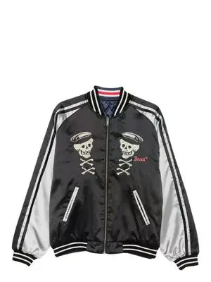 Deus Ex Machina Skull-embroidery Bomber Jacket - Black